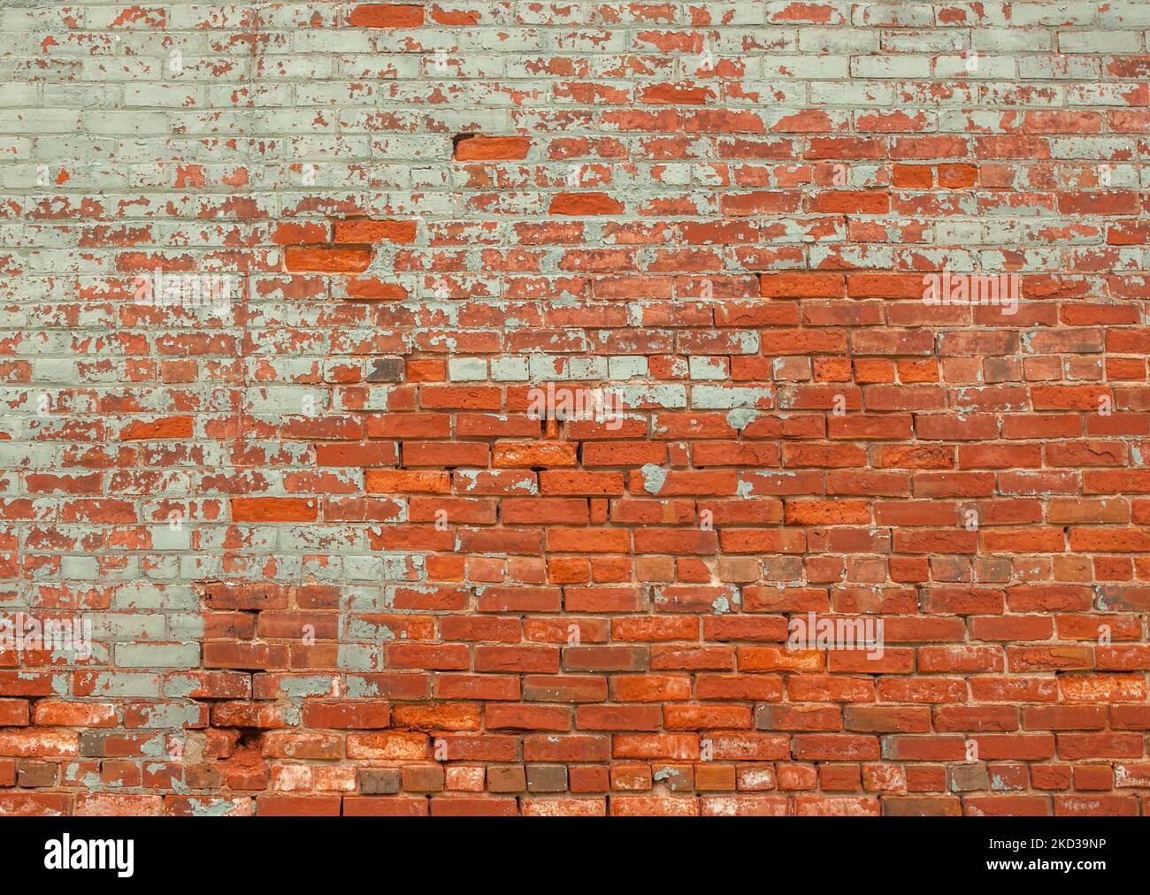 An old weathered brick wall on a historic building in Florence ...