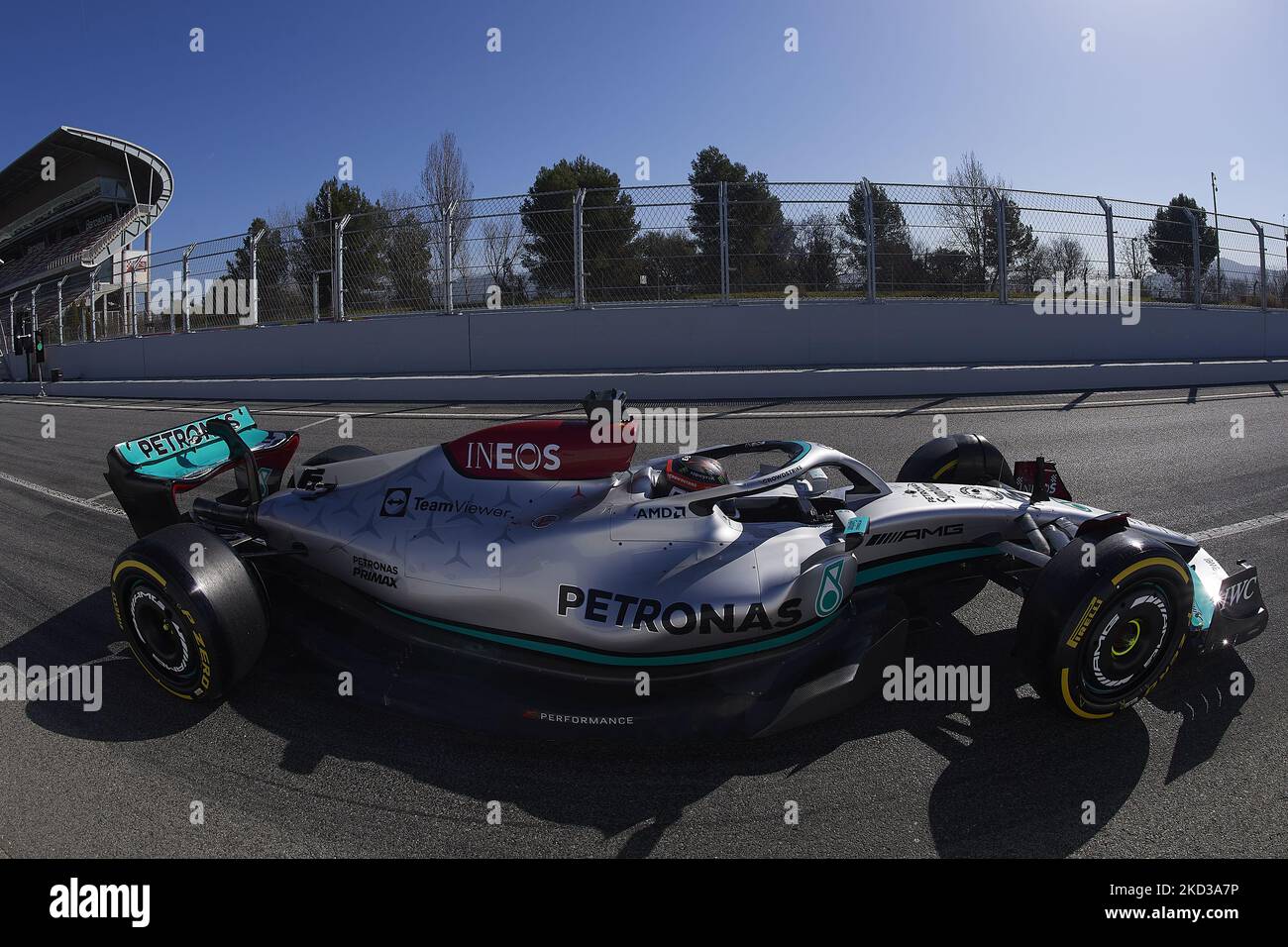 George Russell of Great Britain driving the (63) Mercedes AMG Petronas ...
