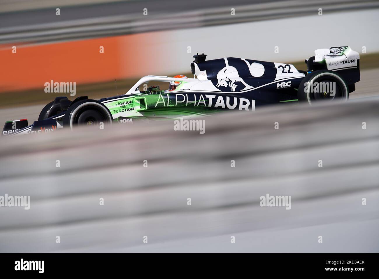 Yuki Tsunoda of Japan driving the (22) Scuderia AlphaTauri AT03 Honda ...