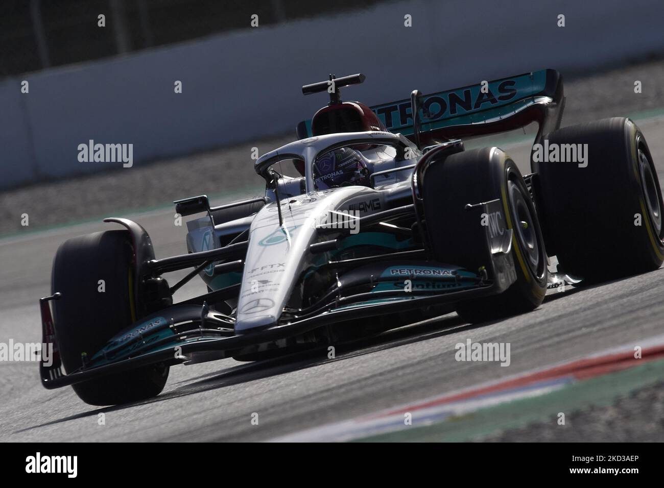Lewis Hamilton of Great Britain driving the (44) Mercedes AMG Petronas ...