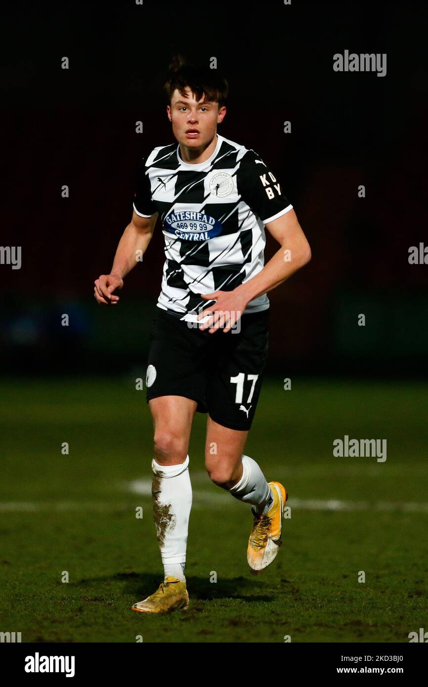 Connor Pani of Gateshead in action during the Vanarama National League ...