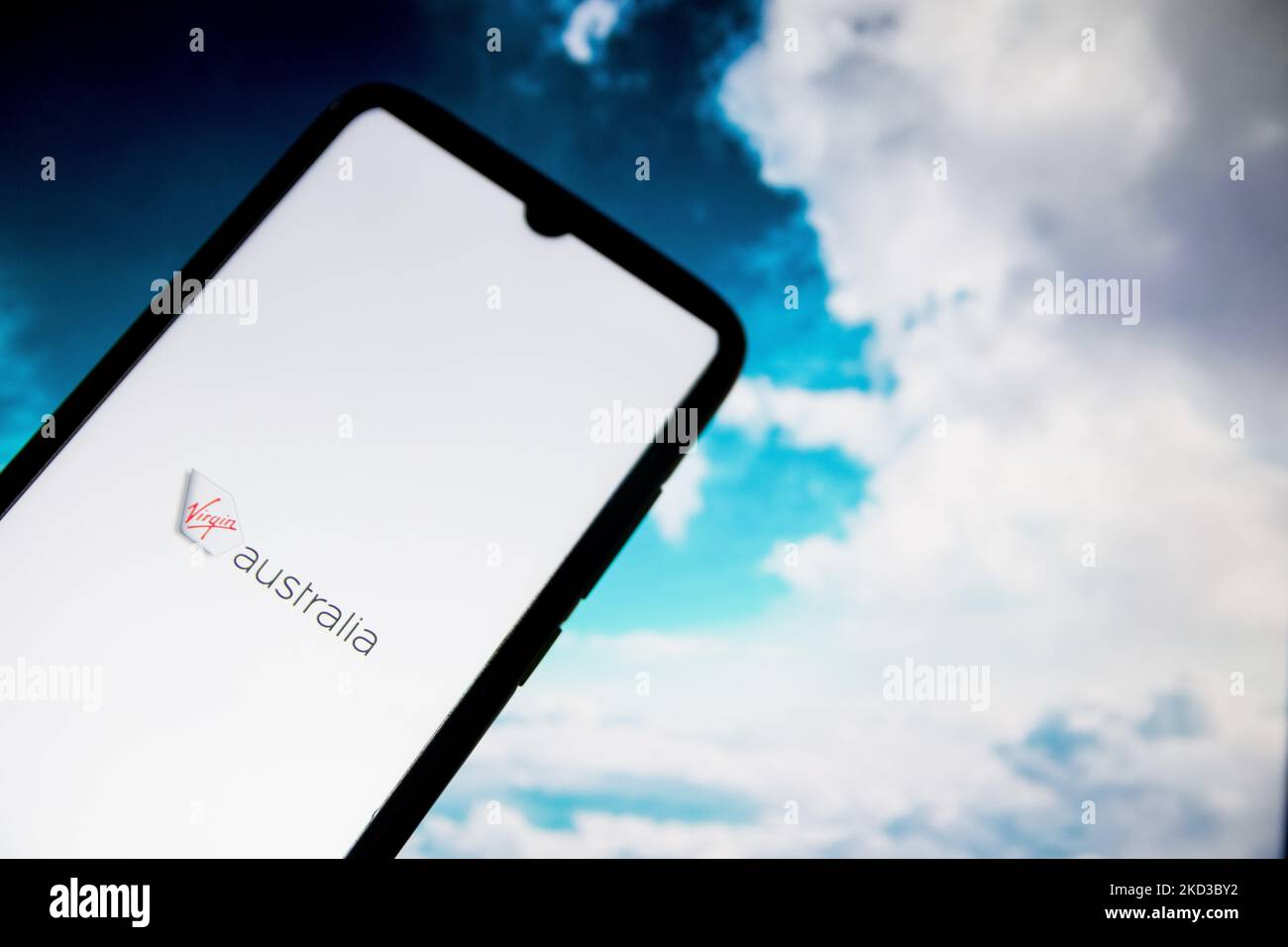 In this photo illustration a Virgin Australia Airlines logo seen ...