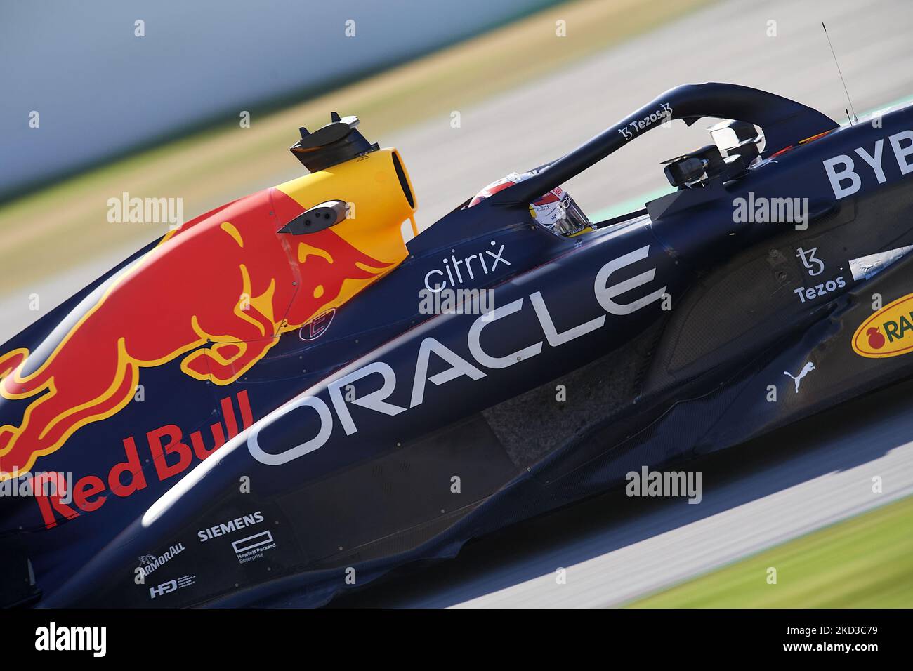 Sergio Perez of Mexico driving the (11) Oracle Red Bull Racing RB18 ...