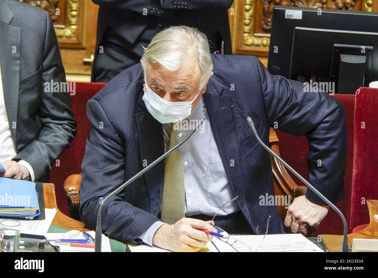 French Senate President Gerard Larcher attends at the last Session Of ...