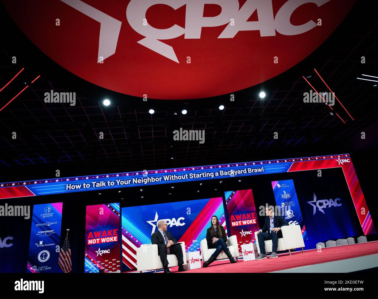 Allen Fuller, Scott Presler, Jim McLaughlin during the CPAC 2022 Day ...