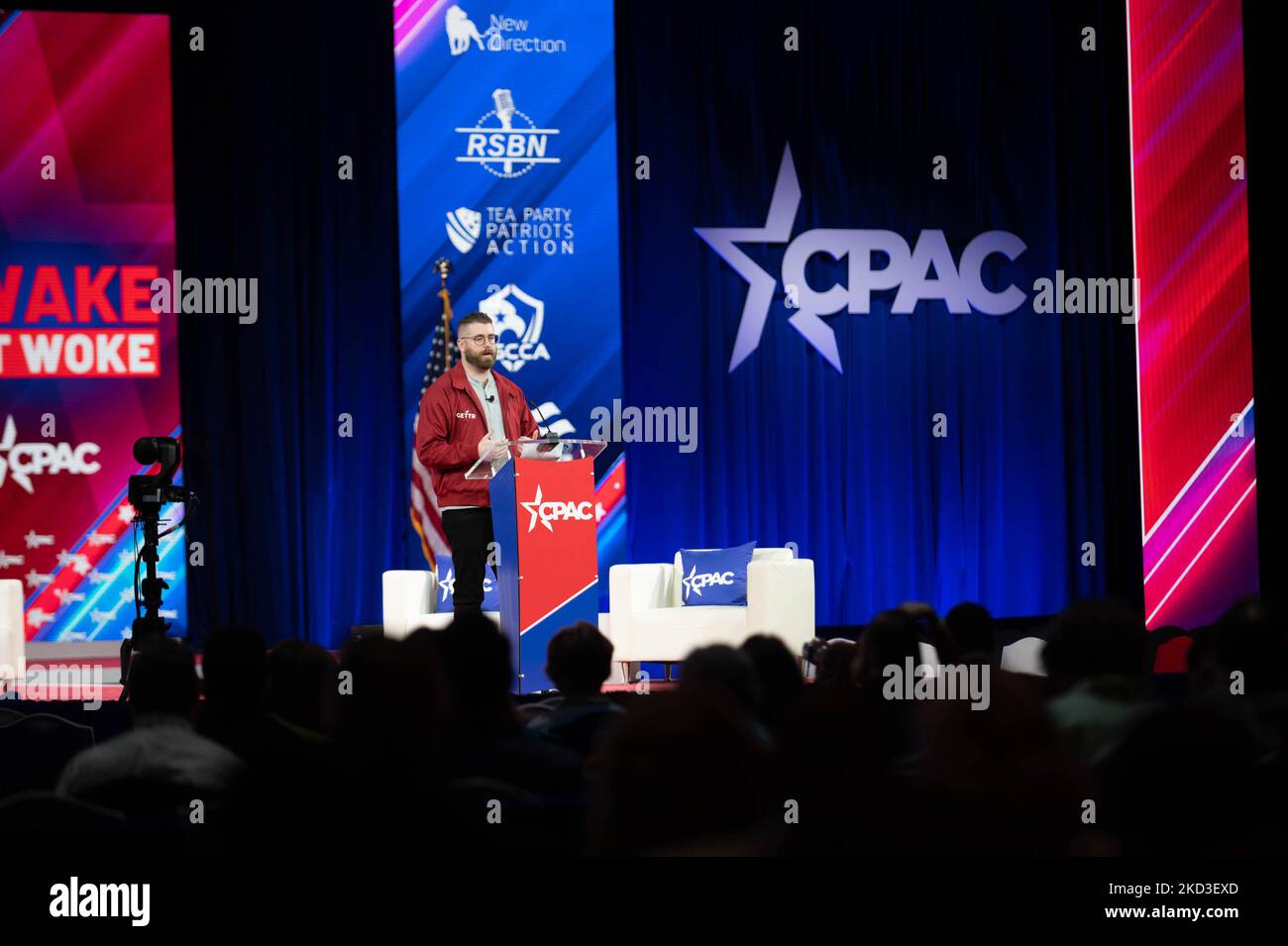 Kaelan Dorr during CPAC 2022 Day One in Orlando, Florida with ...