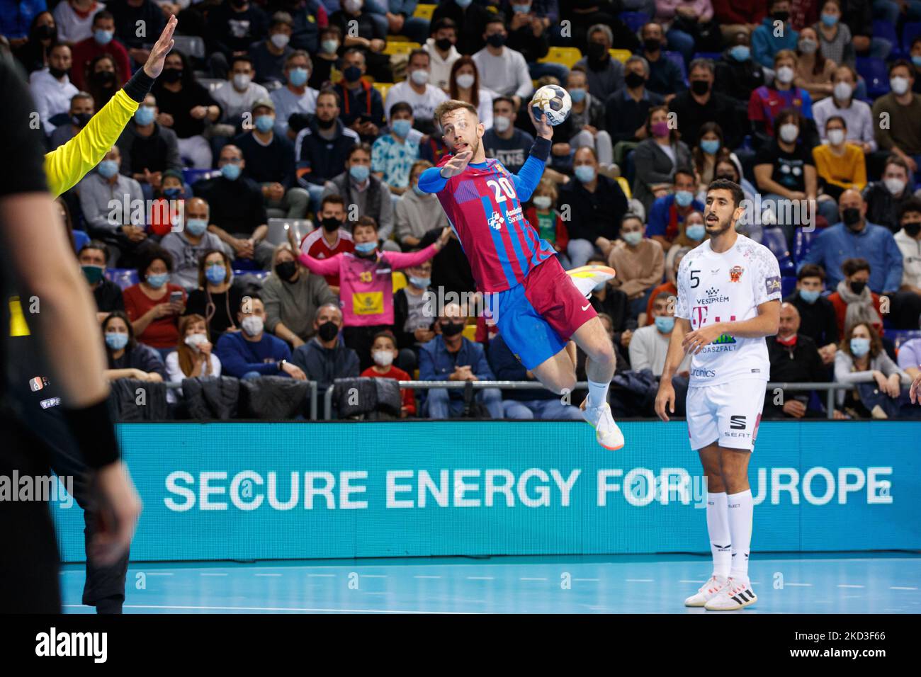 Aleix Gomez Abello of FC Barcelona in action during th EHF Champions ...