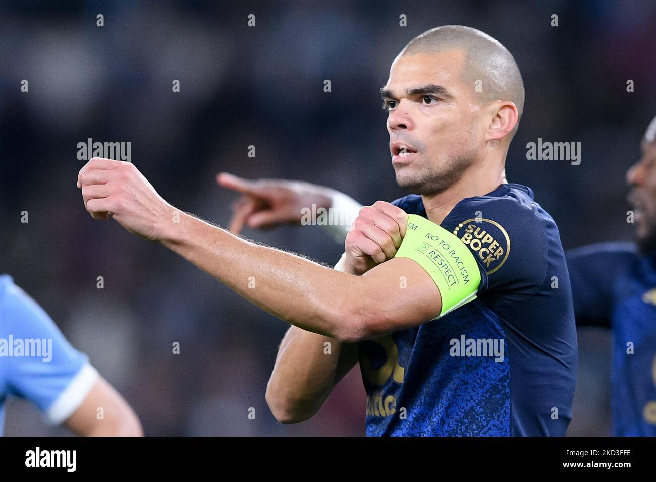 Pepe of FC Porto wears the captain’s armband during the UEFA Europa ...