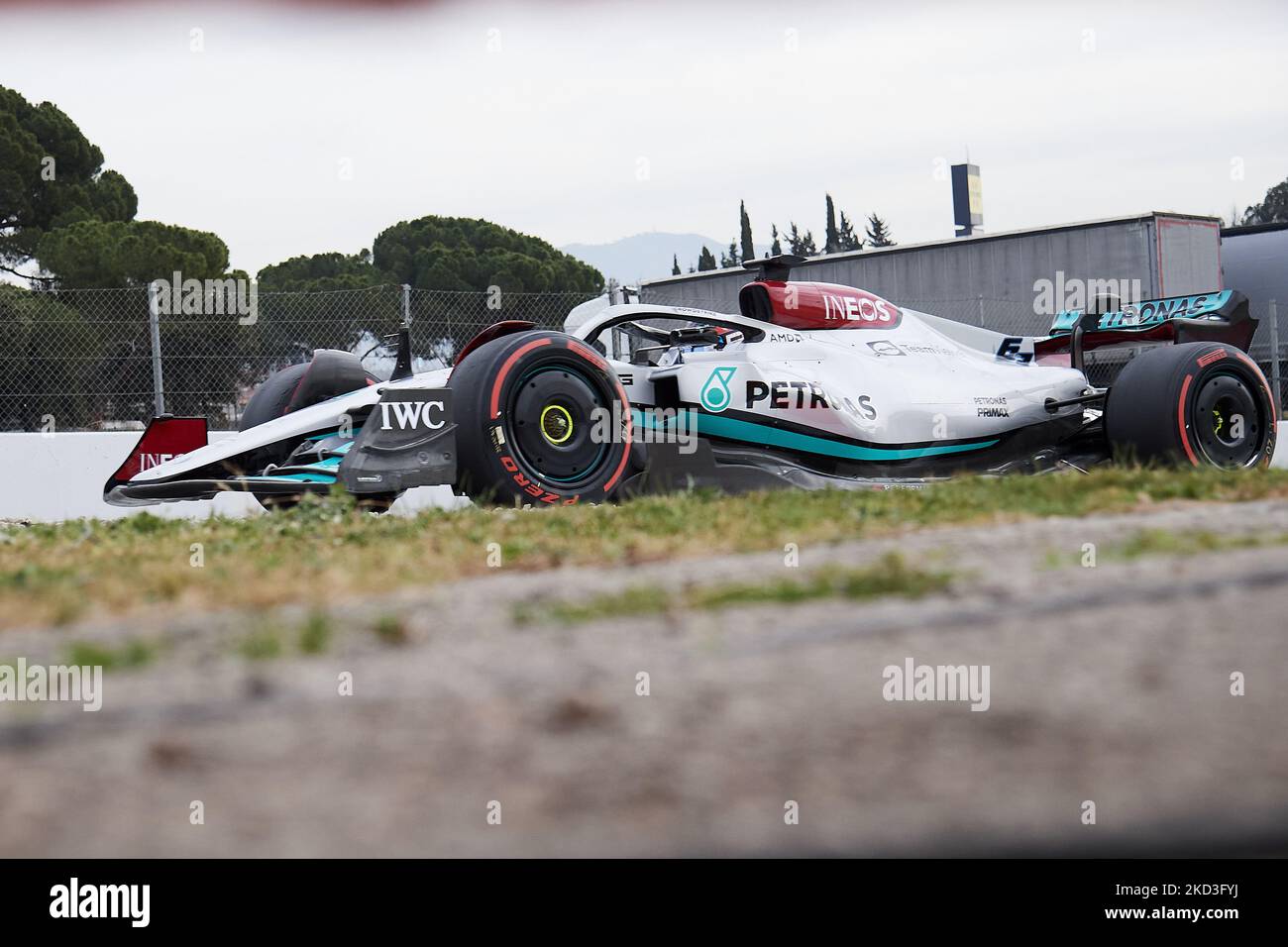 George Russell of Great Britain driving the (63) Mercedes AMG Petronas ...