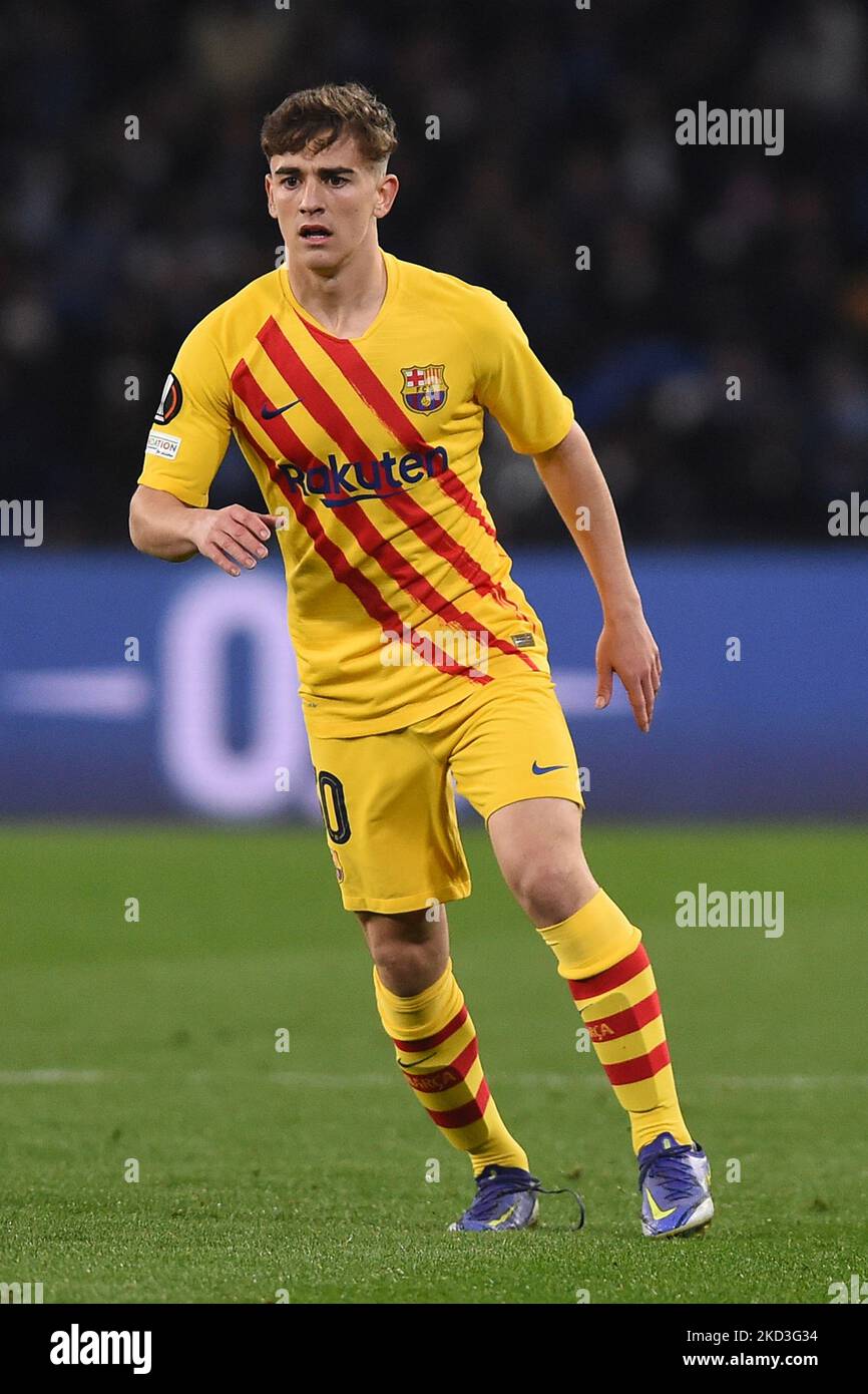 Gavi of FC Barcelona during the UEFA Europa League Knockout Round Play ...