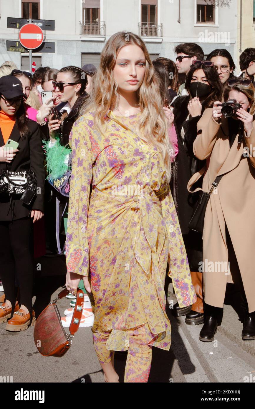 Beatrice Vendramin arriving at Etro fashion show during the Milan ...