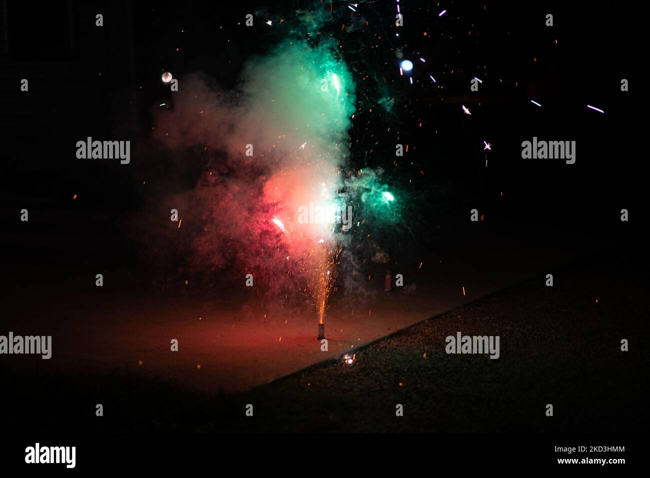 A festive fireworks for cool background Stock Photo - Alamy