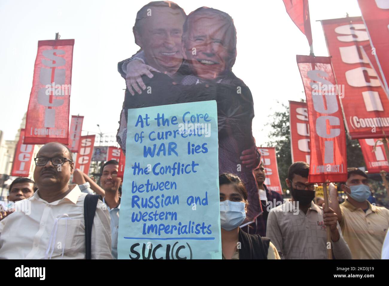 Members of Socialist Unity Centre of India (Communist) protest against ...