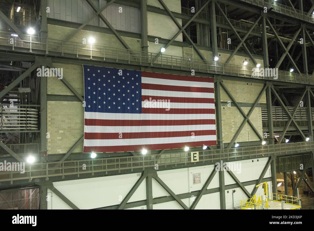 The United States Flag - "Old Glory" hangs on the East wall of the ...