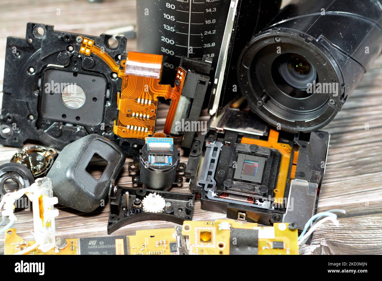 Cairo, Egypt, November 4 2022: The interior components of a compact ...