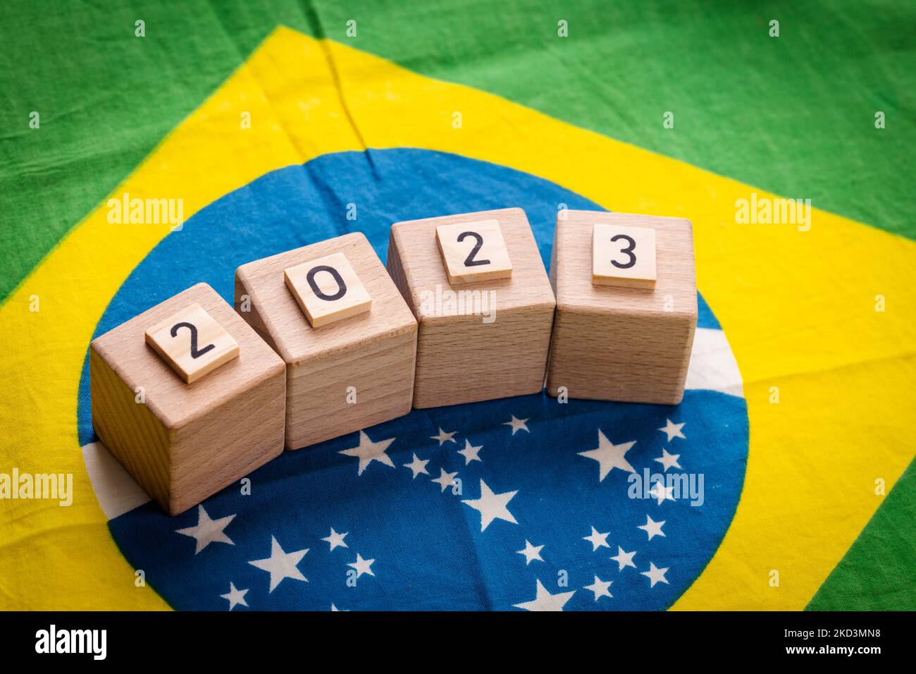 Brazil's economic prospects in 2023, Concept, Brazilian flag with ...