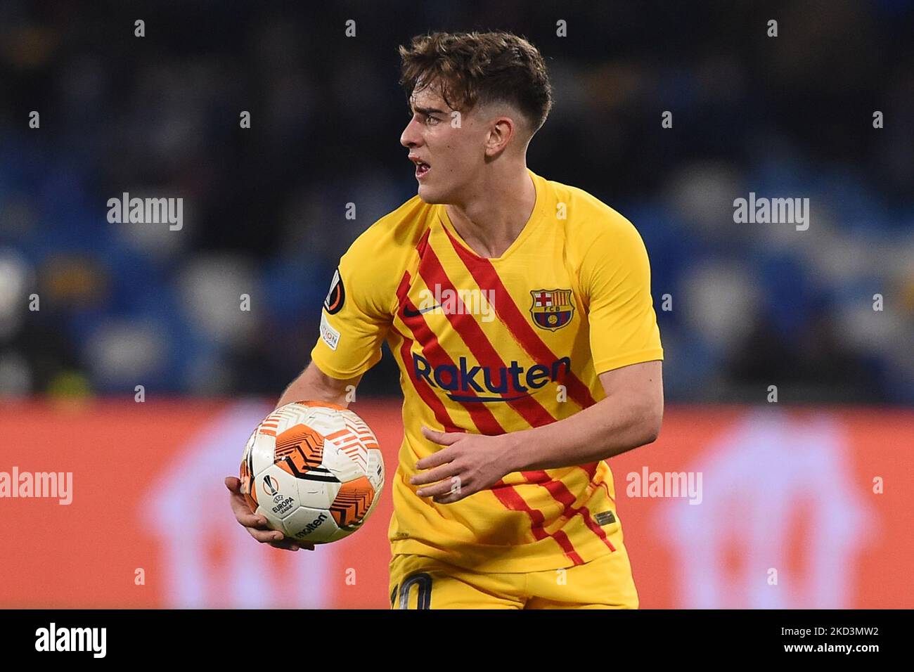 Gavi of FC Barcelona during the UEFA Europa League Knockout Round Play ...