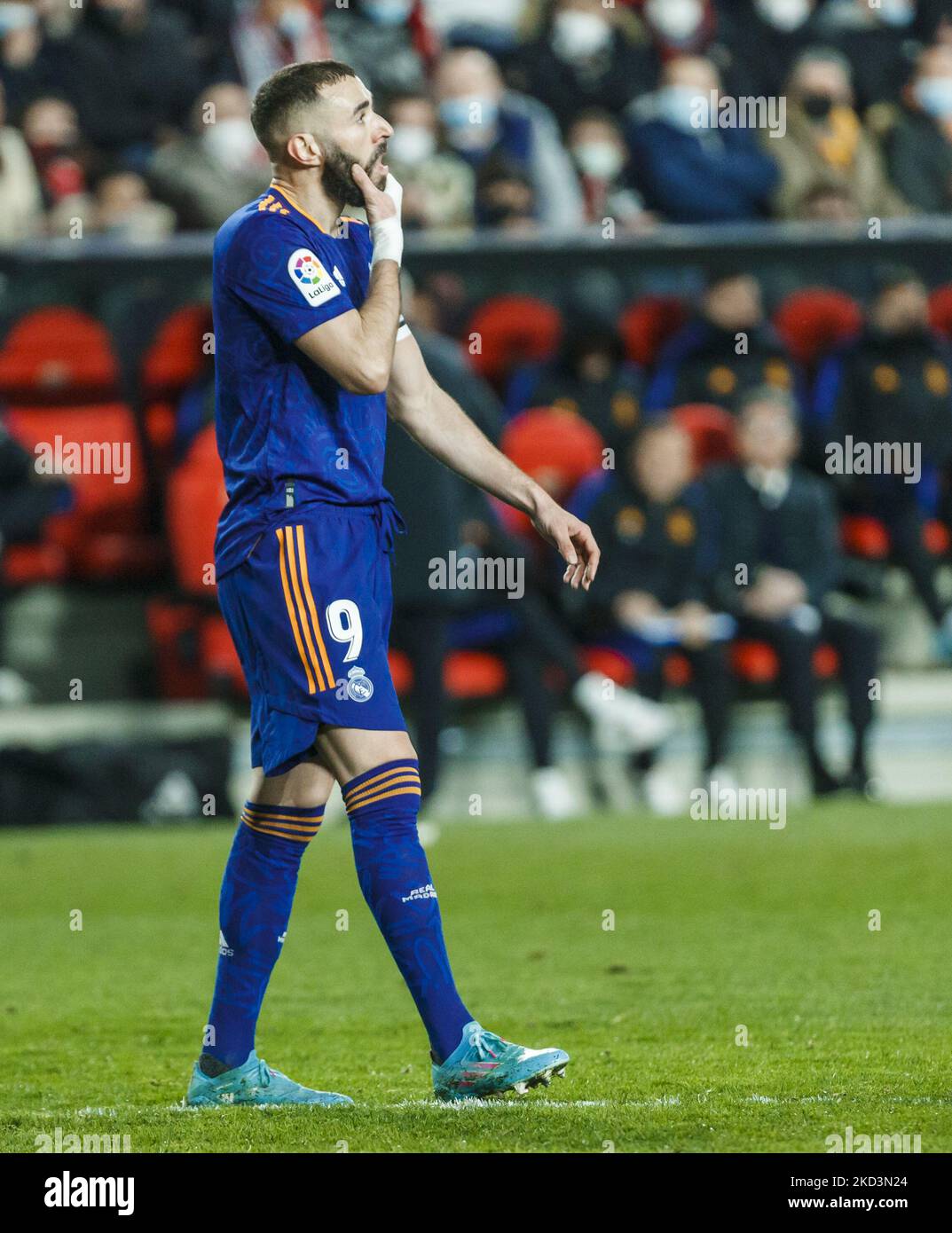 Karim Benzema of Real Madrid during the La Liga match between Rayo ...