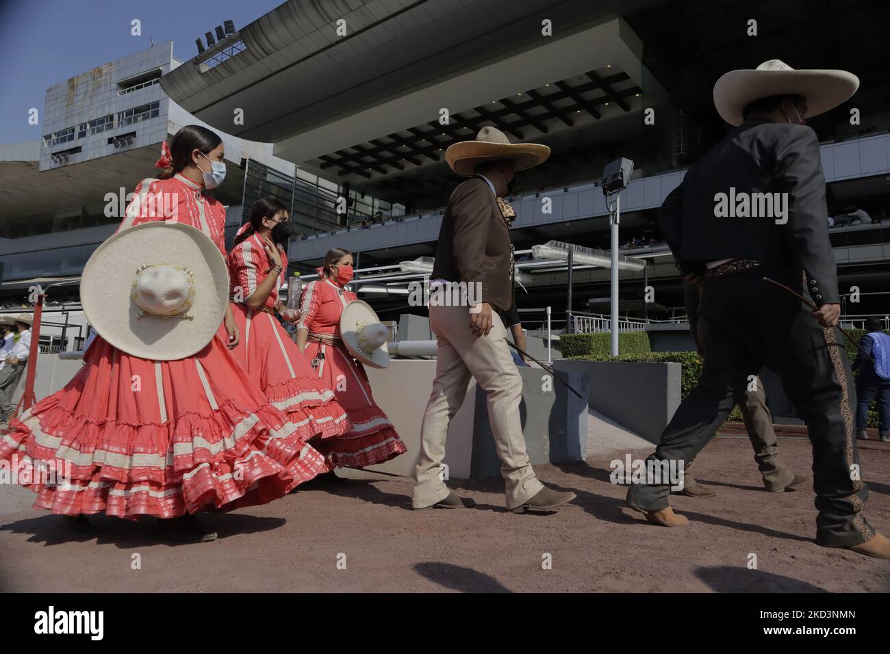A skirmish and two charros at the Hipódromo de Las Américas located in ...