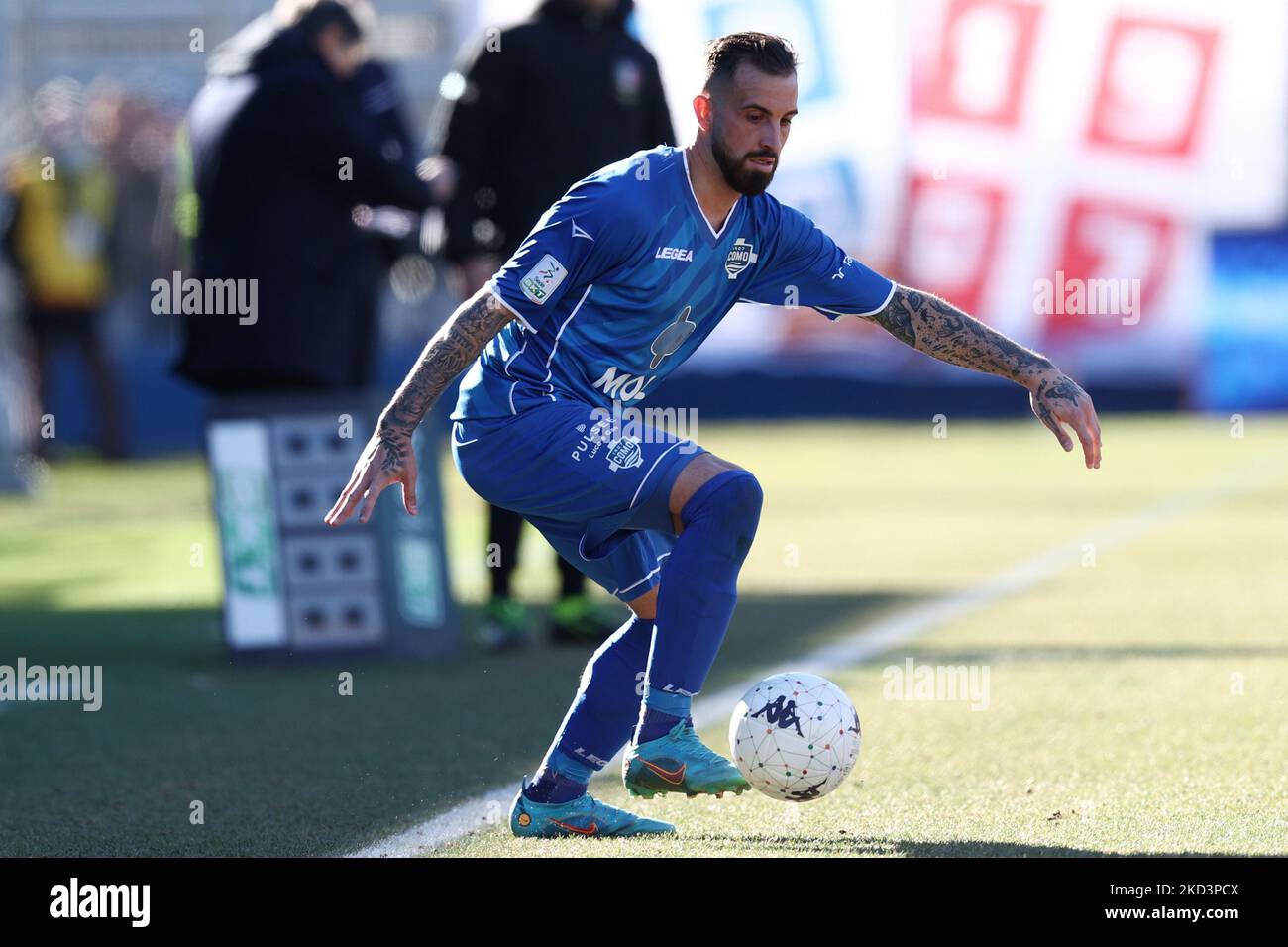 Vittorio Parigini (Como 1907) in action during the Italian soccer Serie ...