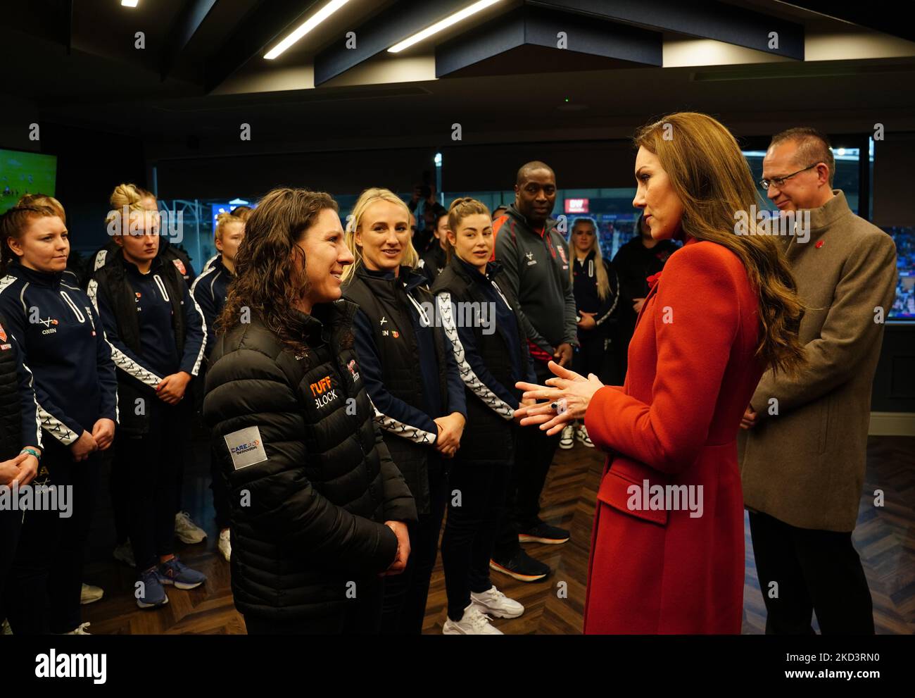 The Princess of Wales meeting Canada Women's captain Gabrielle Hindley ...