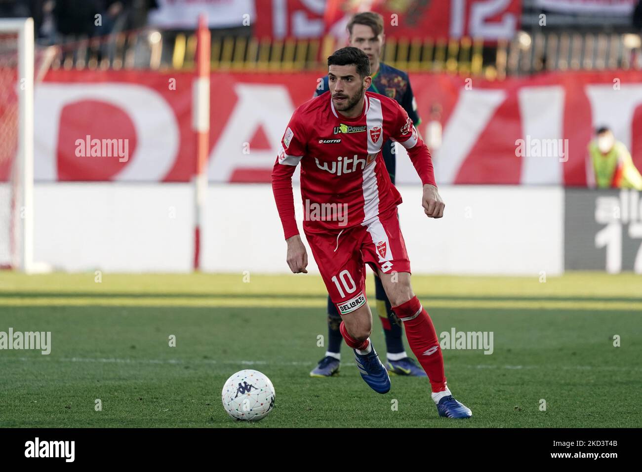 Mattia Valoti (#10 Monza) during AC Monza against Unione Sportiva Lecce ...