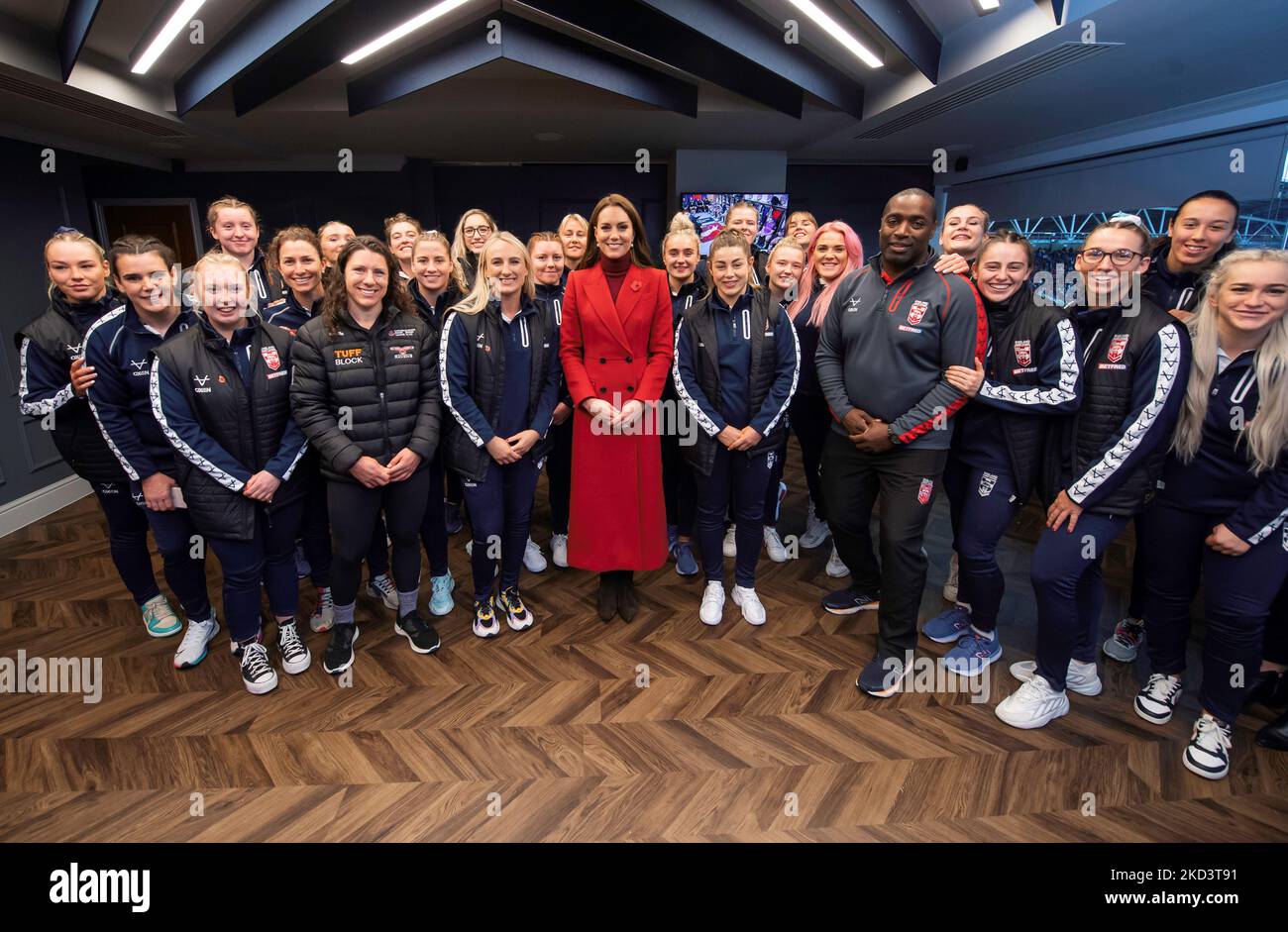 The Princess of Wales meeting the England Women's Rugby League team ...