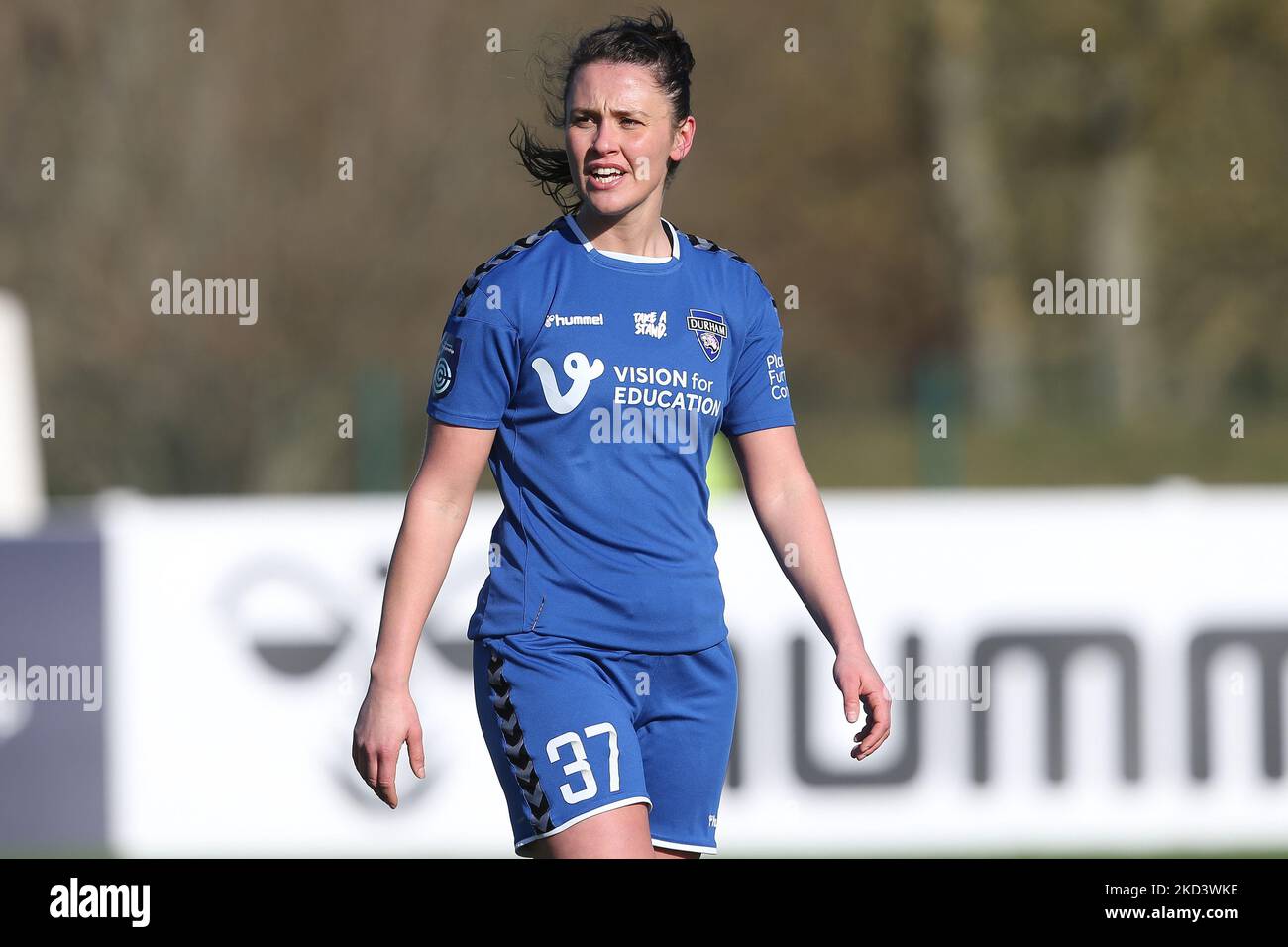 Liz Ejupi of Durham Women during the FA Cup match between Durham Women FC and Birmingham City at ...