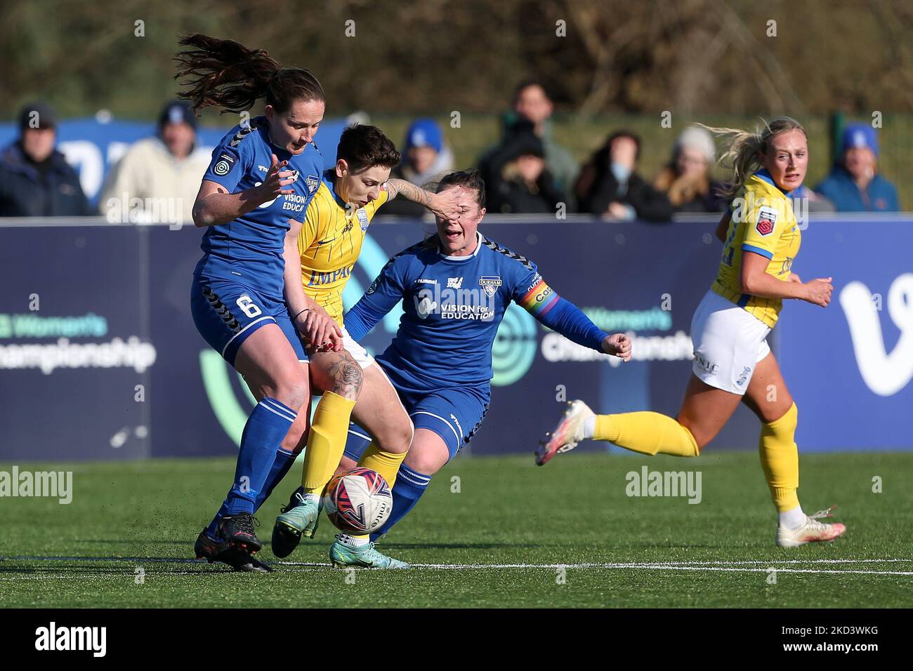 Sarah EWENS of Birmingham City in action with Sarah Robson and Sarah ...