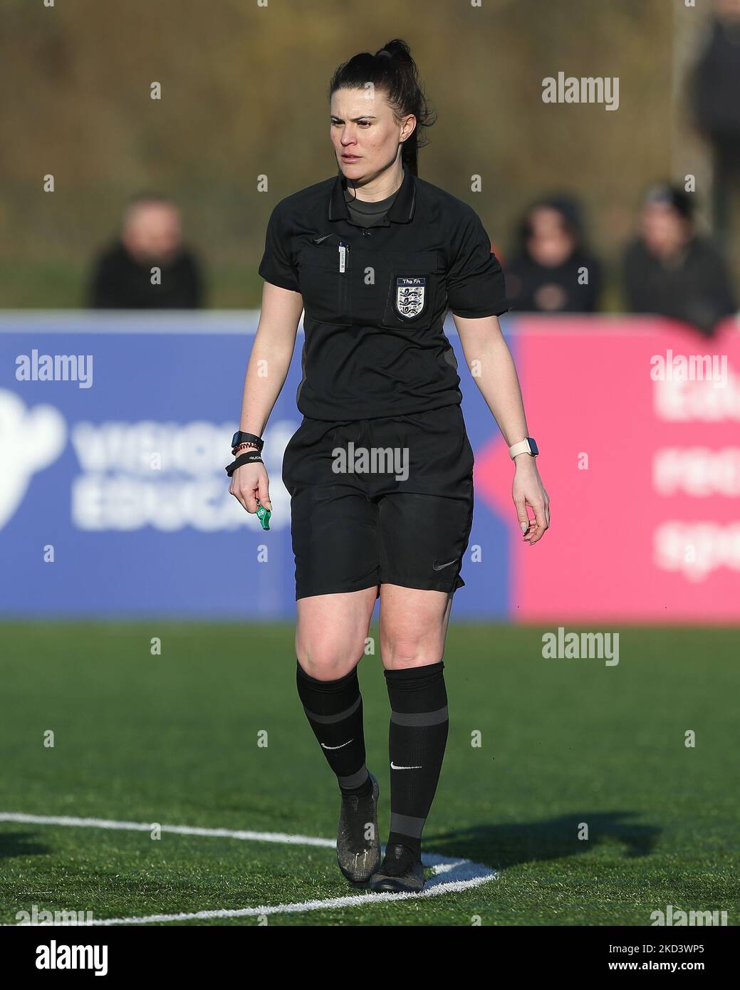 Referee Lucy May during the FA Cup match between Durham Women FC and ...