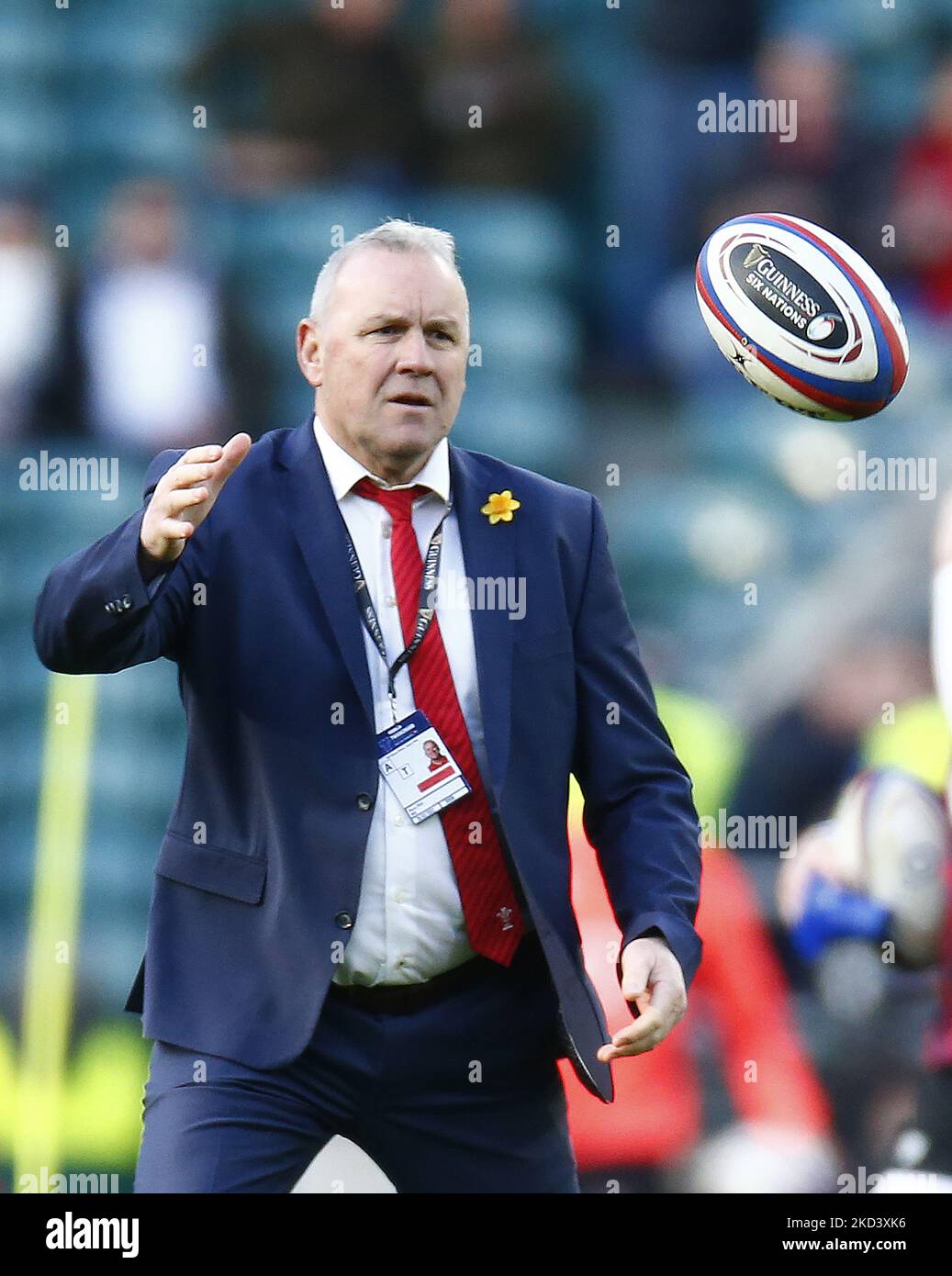 Wales Head Coach Wayne Pivac during warm up during Guinness six Nations ...