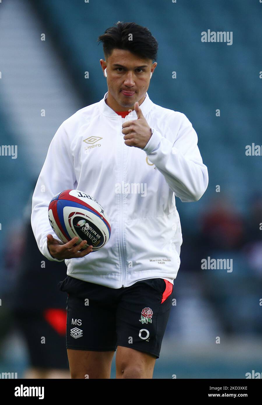 Marcus Smith of England during warm up during Guinness six Nations ...