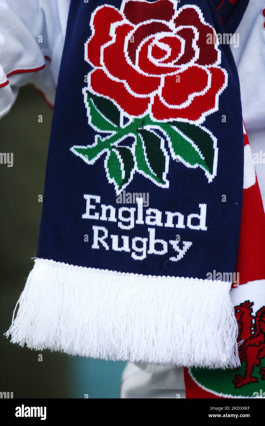 England scarf during Guinness six Nations match between England and ...
