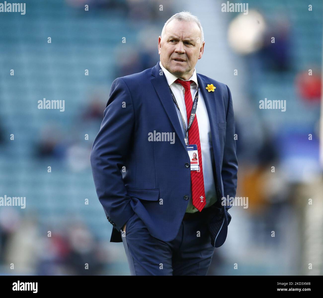 Wales Head Coach Wayne Pivac during warm up during Guinness six Nations ...
