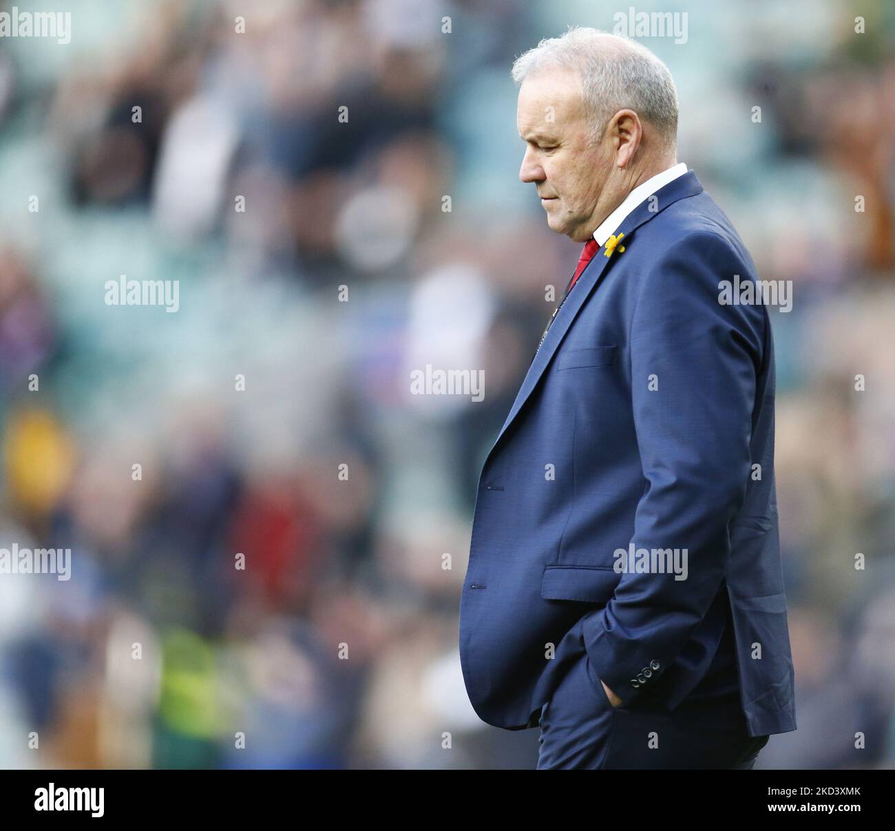 Wales Head Coach Wayne Pivac during warm up during Guinness six Nations ...
