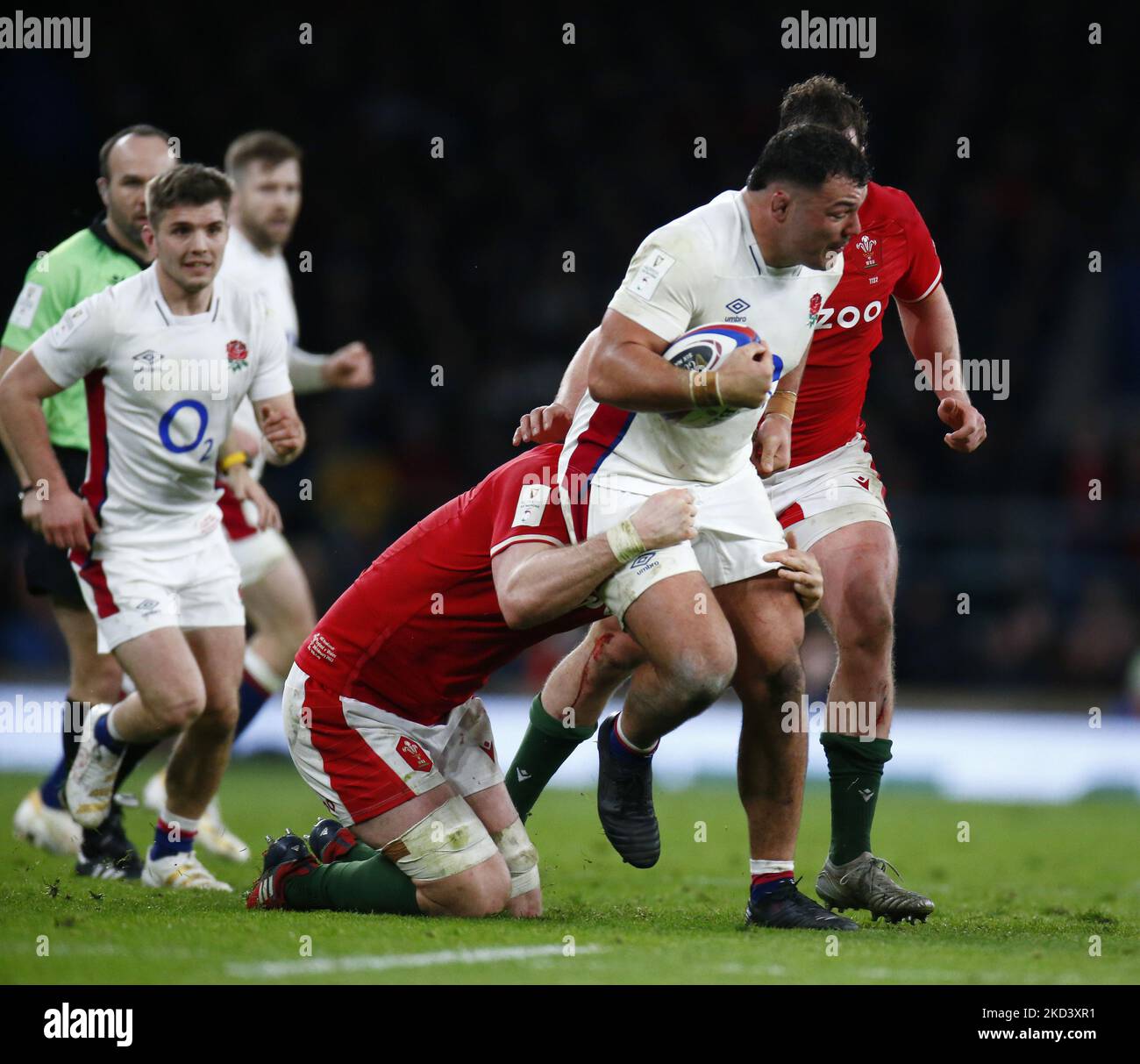 Ellis Genge of England (White) during Guinness six Nations match ...