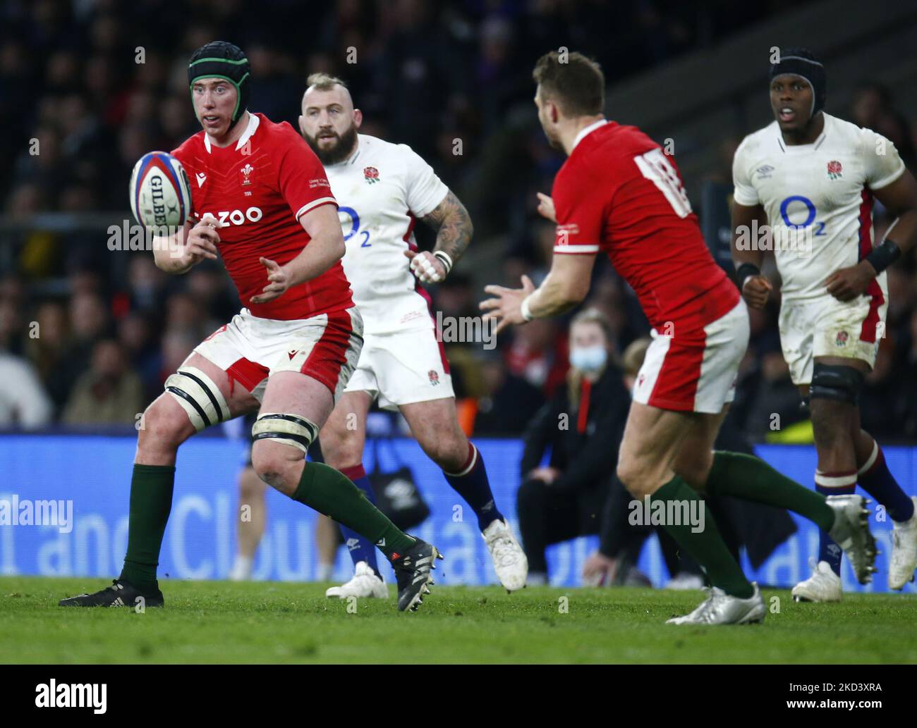 Adam Beard of Wales during Guinness six Nations match between England ...