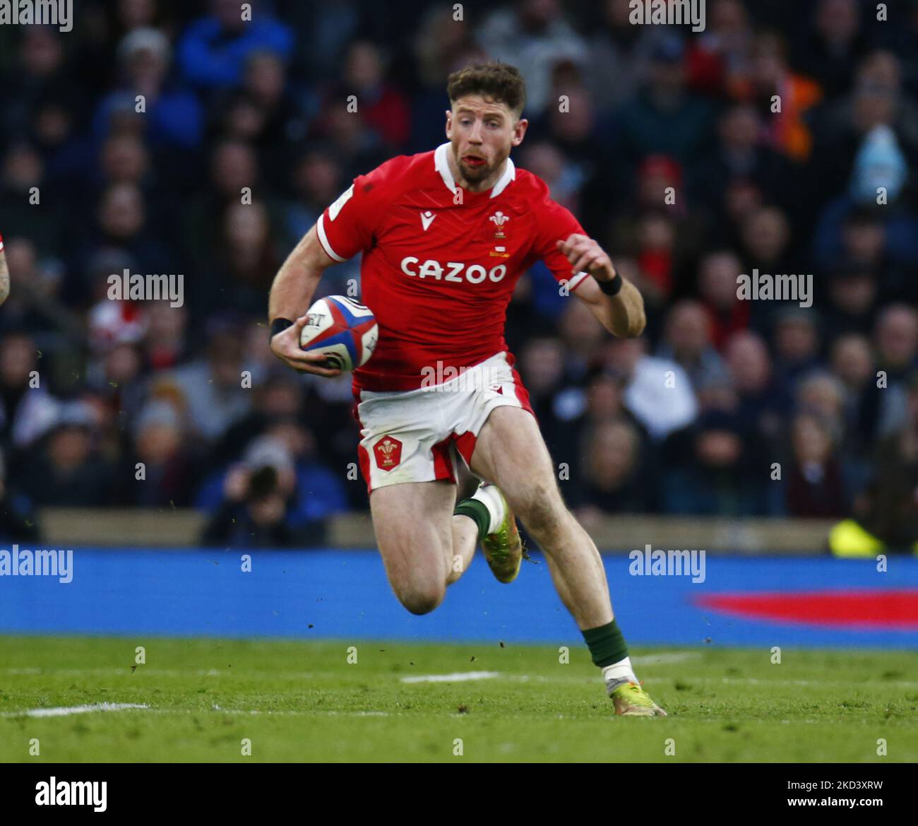Alex Cuthbert of Wales makes his 50th cap for Wales during Guinness six ...