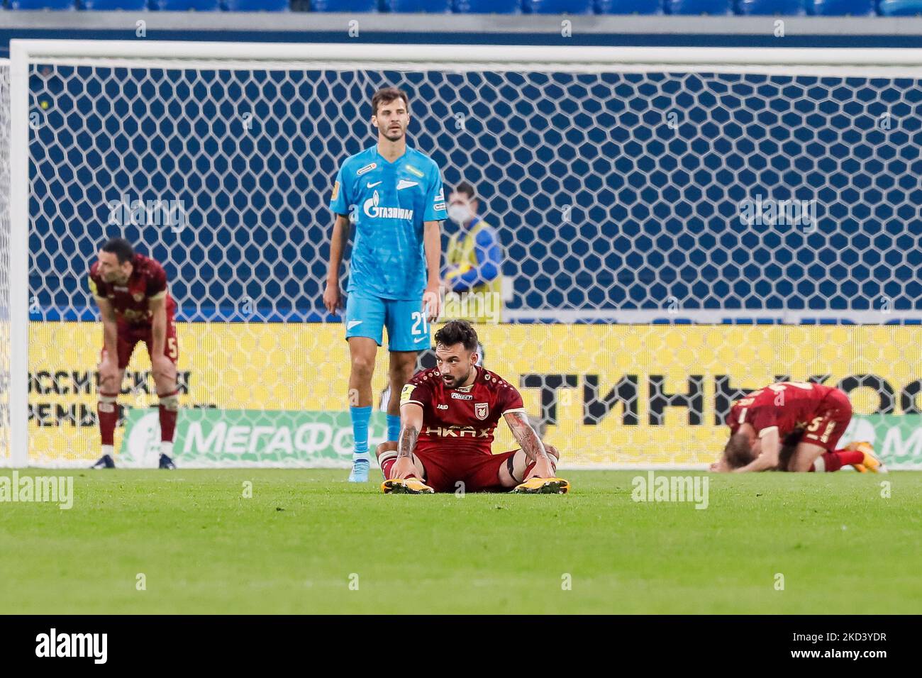 Filip Uremovic (L), Sead Haksabanovic (C), Aleksandr Zuev (2nd R) of ...