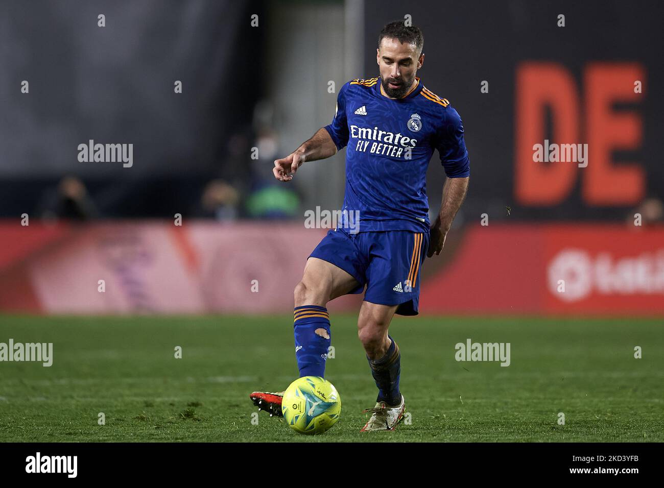 Daniel Carvajal of Real Madrid does passed during the La Liga Santander ...