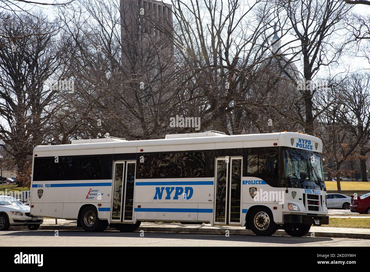 An NYPD vehicle is seen near the U.S. Capitol in Washington, D.C. on ...