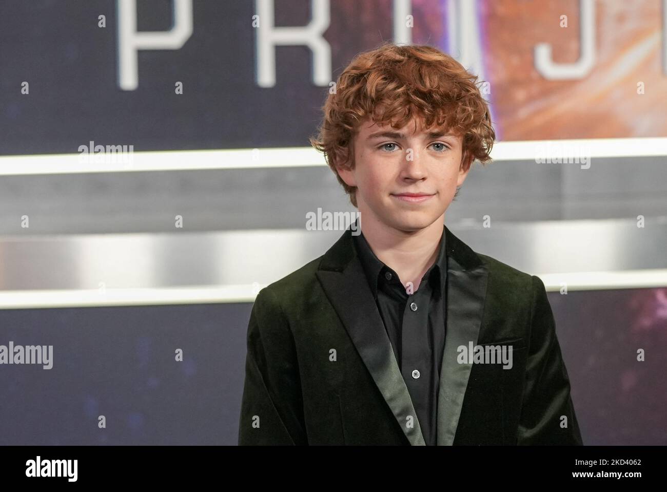 Walker Scobell attends "The Adam Project" New York Premiere on February ...