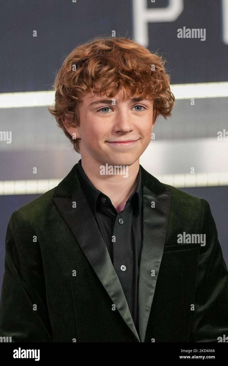 Walker Scobell attends "The Adam Project" New York Premiere on February ...