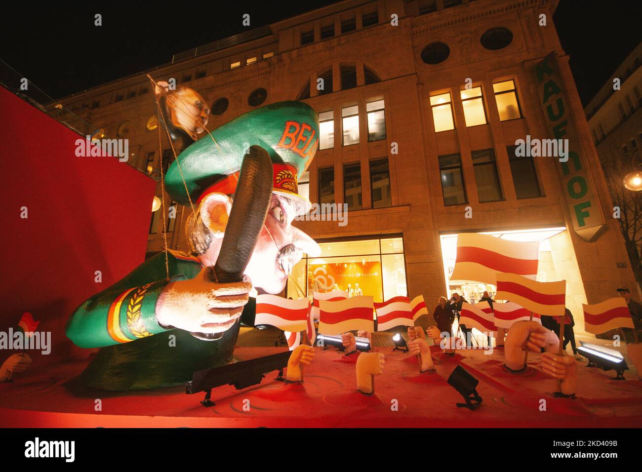 a Carnival float featuring former Russian president vladimir Putin ...