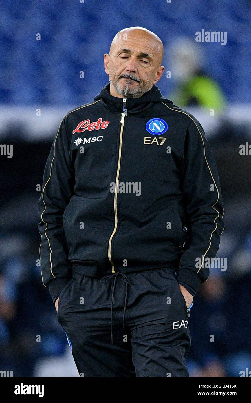 Luciano Spalletti manager of SSC Napoli lsduring the Serie A match ...