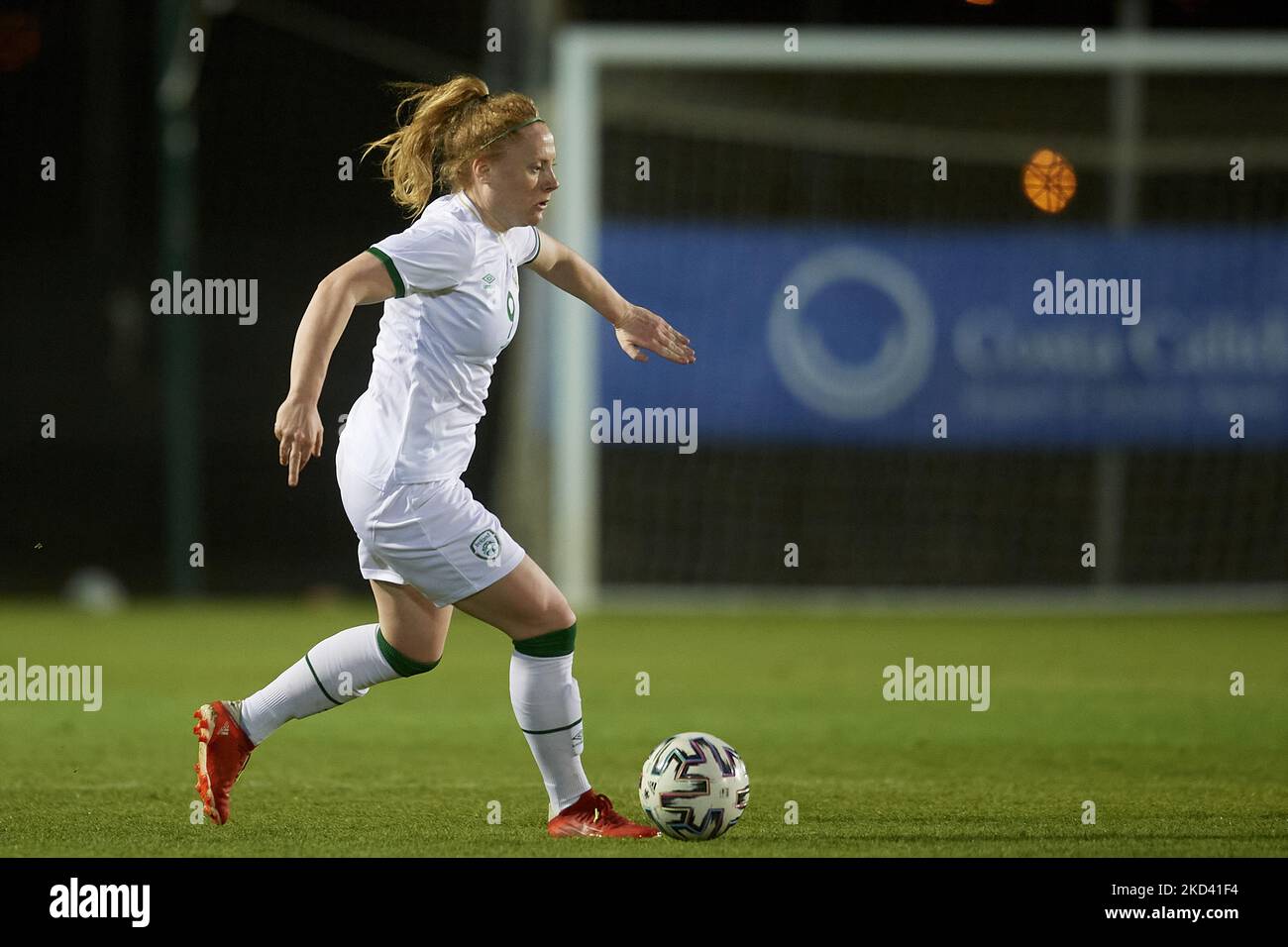 Amber Barrett of Ireland in action during the international friendly ...