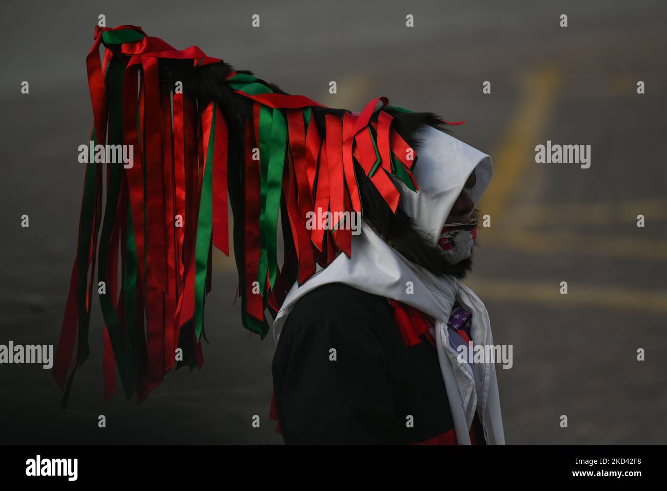 A scene of bull running through the streets of San Juan Chamula on the ...