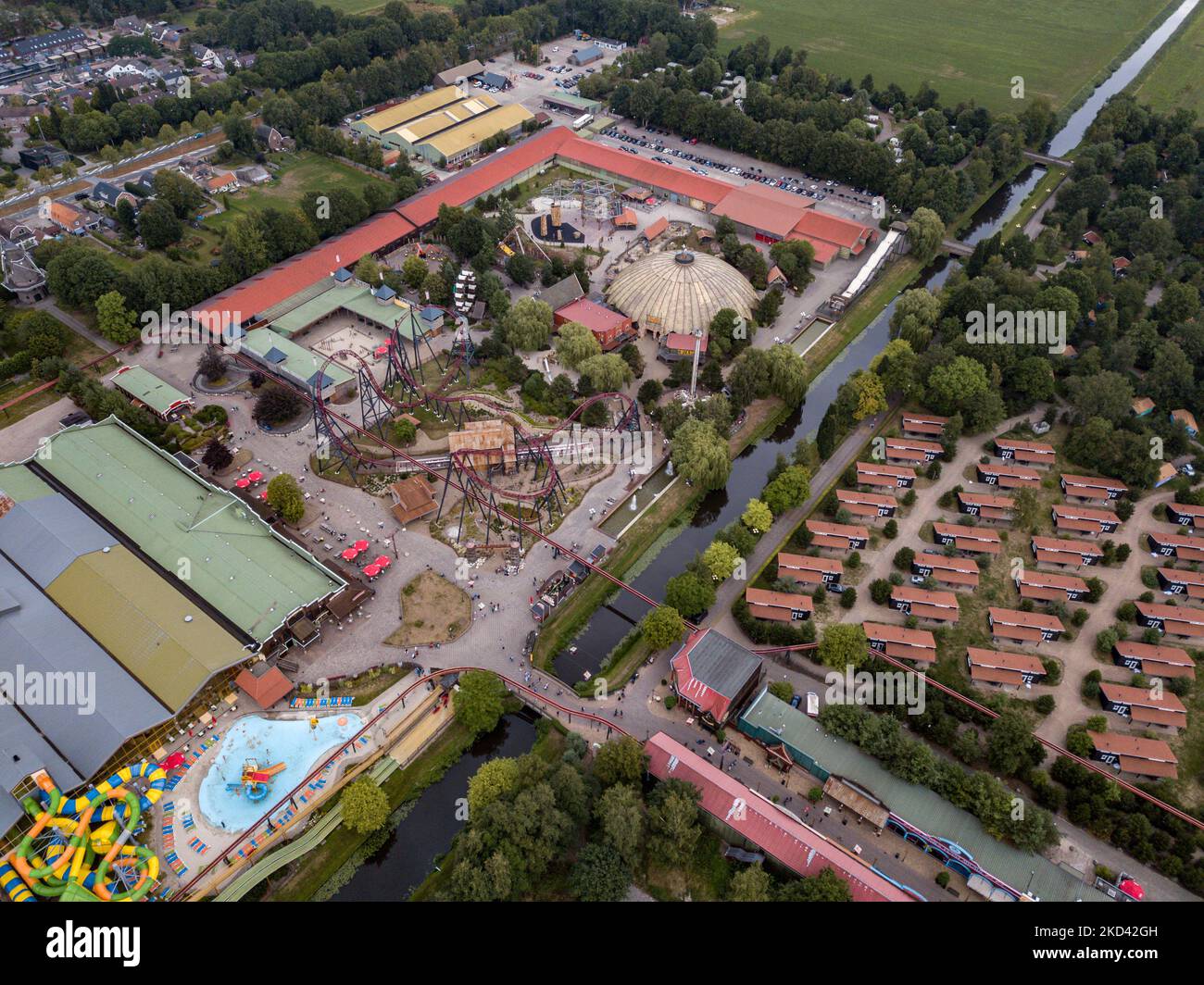 Walibi Holland Theme Park and Untamed RMC Rollercoaster Drone Shots ...