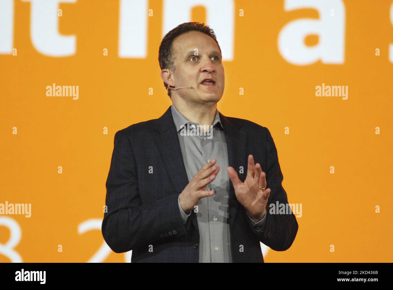 Adam Selipsky CEO of Amazon Web Service (AWS), speaking at the Keynote ...