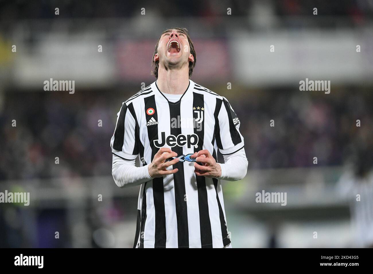 Dusan Vlahovic Of Fc Juventus Looks Dejected During The Coppa Italia